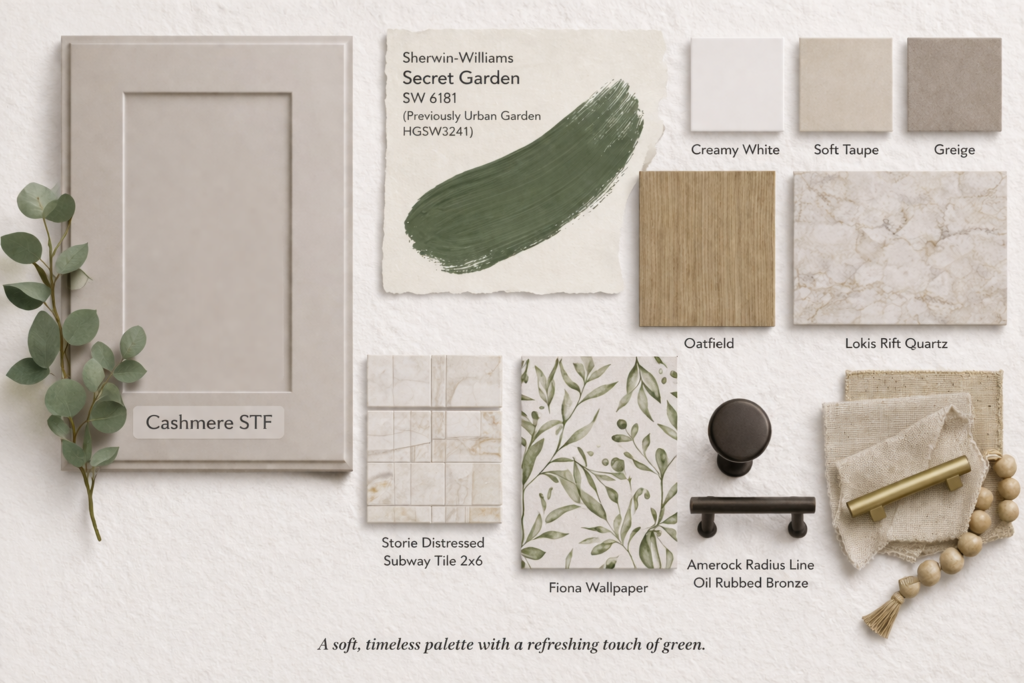 Secret Garden SW 6181: Green Kitchen Ideas That Feel Timeless